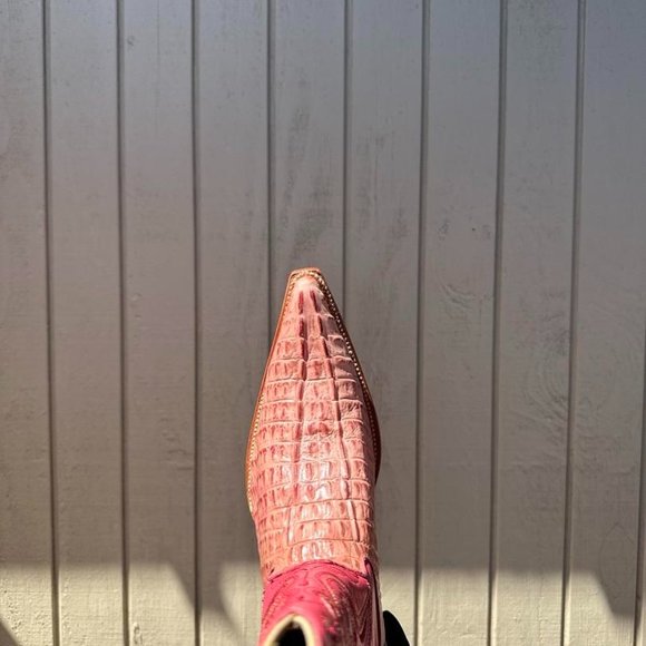 Carreta | Shoes | 29 Pink Crocodile Tail Design Western Boot Model 324 ...